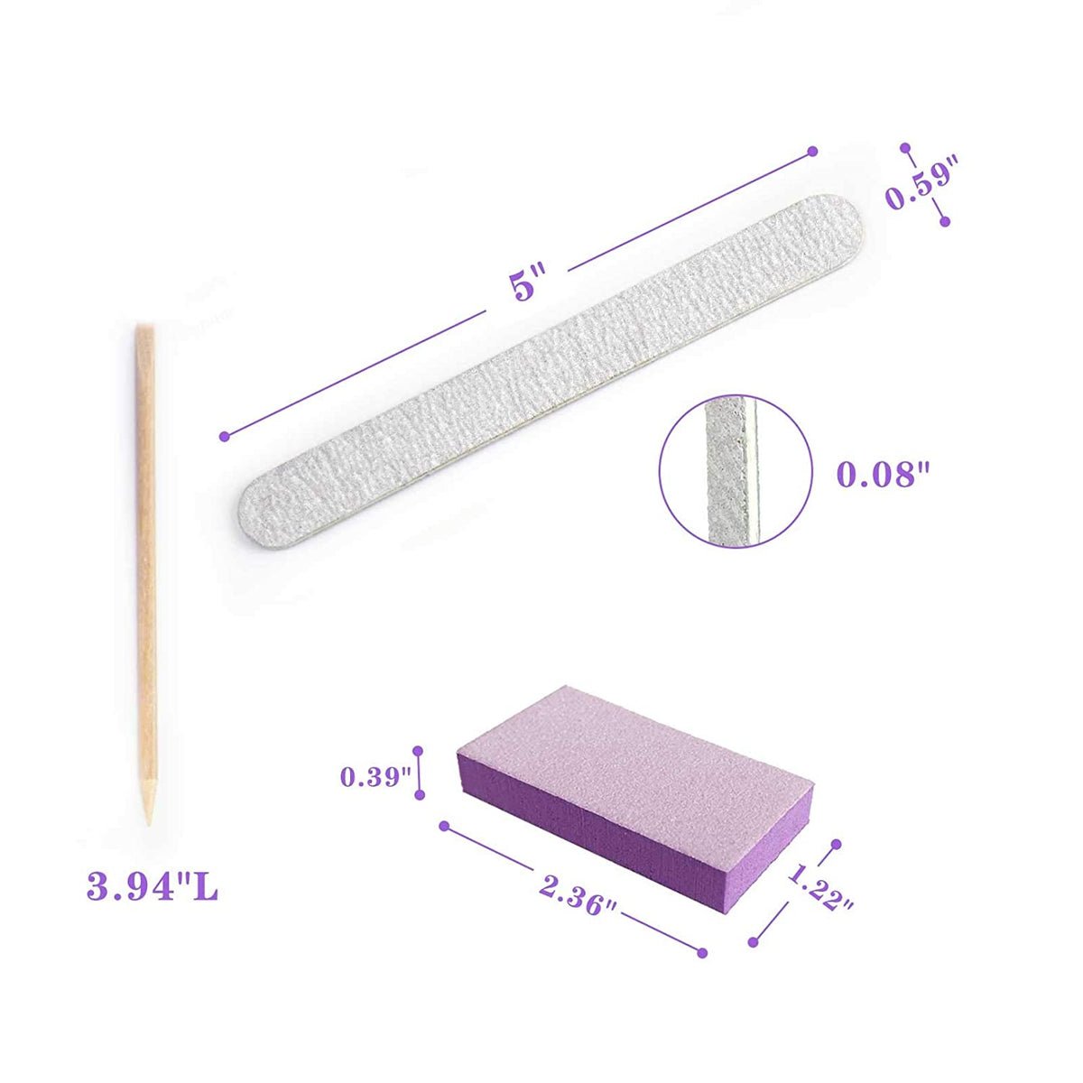 [OEM/ODM] (300 pcs/case) 3 PCS Disposable Individually Packed Nail Man ...